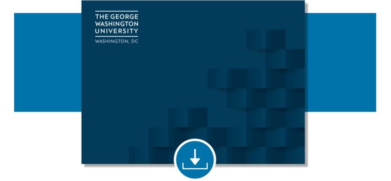 Templates for Download | Office of Communications and Marketing | GW